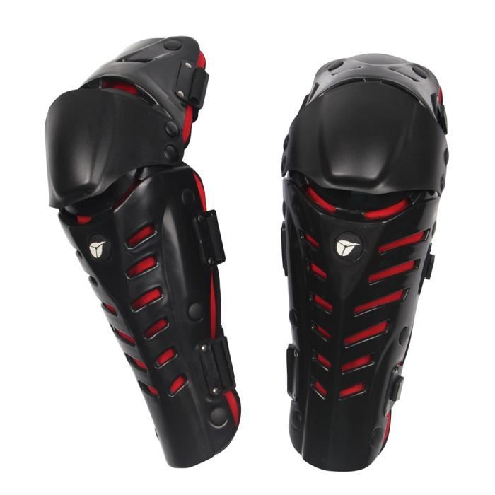 Rouge-Protections tibias-genoux pour moto - Cdiscount Sport