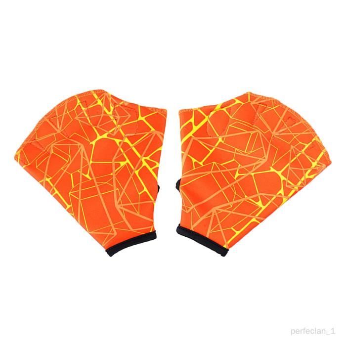 Gants de natation - SHIWAKI - Orange - Nylon - Réglable - Mixte ...