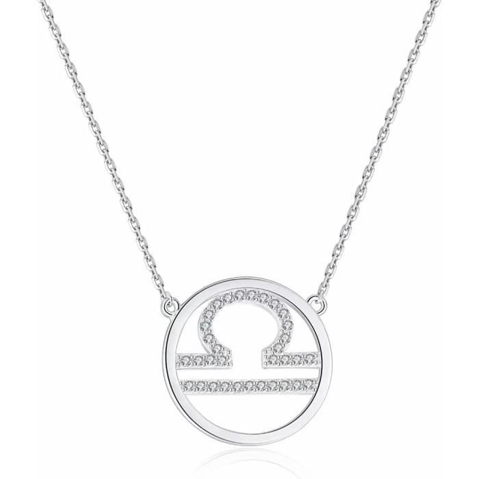 Pendentif Rond Constellation Collier Femmes-Mode Unique Argent Bélier ...