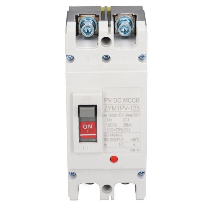 MAG Disjoncteur à botier moulé 2P Disjoncteur Miniature 1000V 80A 2 Ples MCCB DC Interrupteur ...