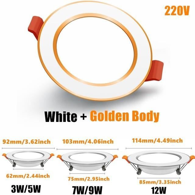 Downlight,TYPE A White Golden-5W NO Dimmable-Natural White--Spot ...