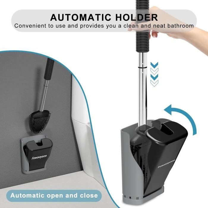 Brosse Wc Silicone, Brosse Toilettes, Balai Toilette Plate Et Support ...