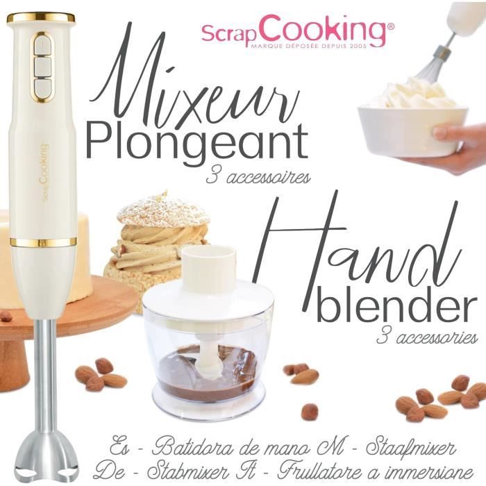 Mixeur Plongeant Multifonctions 3-En-1 : Blender, Fouet & Hachoir ...