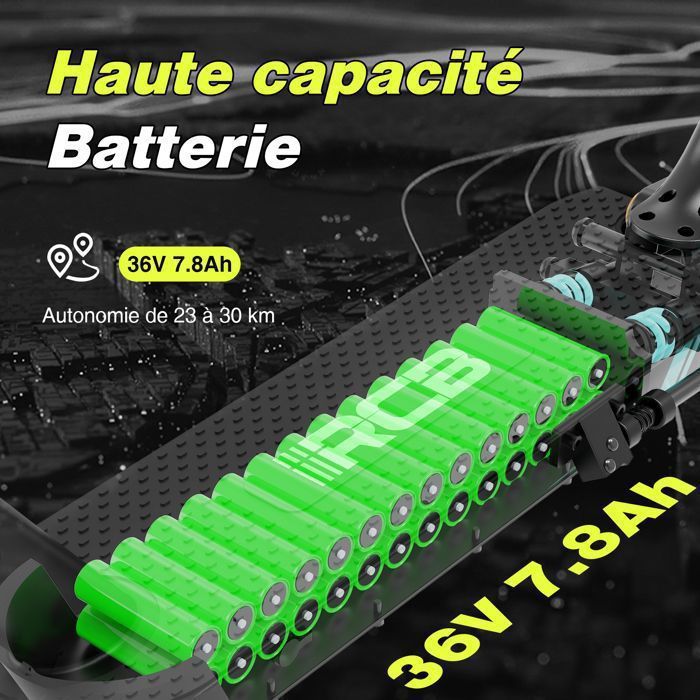 RCB R17 Trottinette Électrique Adulte 500W, Pliable 8.5", Écran LCD ...
