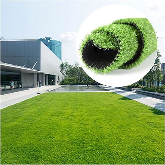 Tapis Gazon Artificiel,Découpable Tapis en Faux Gazon Plastique Supports avec Trous Drainage ...