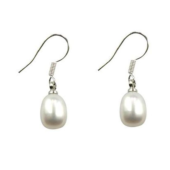 Boucles en perle sur crochets en Argent massif 925 - Achat / Vente ...