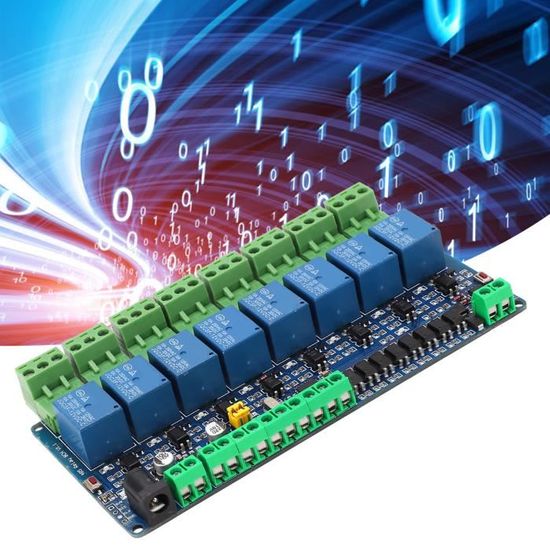 Module de relais à 8 canaux - MARQUE - RS485 - Microcontrôleur 8 bits ...