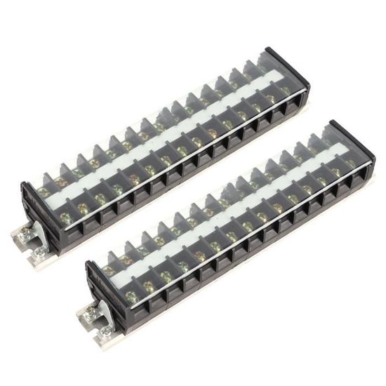 EJ.life bornier de rail DIN 2 pièces bornier à vis double rangées 660V ...