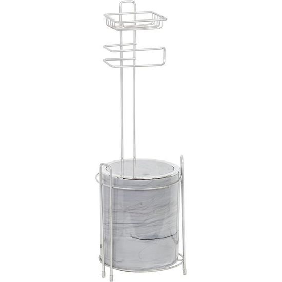 Hg-Kb755: Support Wc Avec Poubelle Et Porte-Papier Wc[P2693] - Cdiscount Bricolage