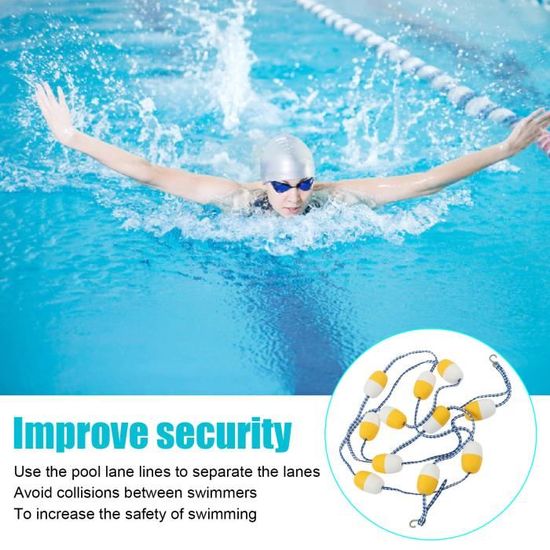 Ligne de voie flottante Float Lane Line 5M 7CM PVC Réutilisation ...