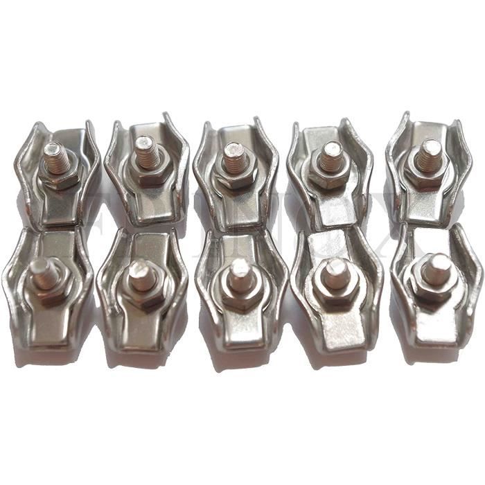 Serre Cable Plat Diamètre Fil 2mm (Lot de 10) INOX 316 - A4 - Cdiscount ...