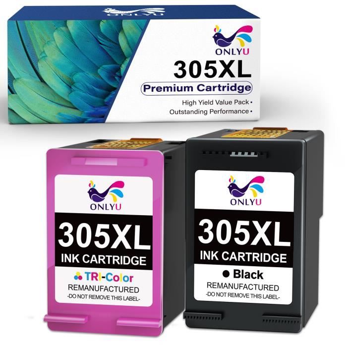 ONLYU 2 Cartouche d'encre Compatible avec HP 305XL pour DeskJet 4120e ...