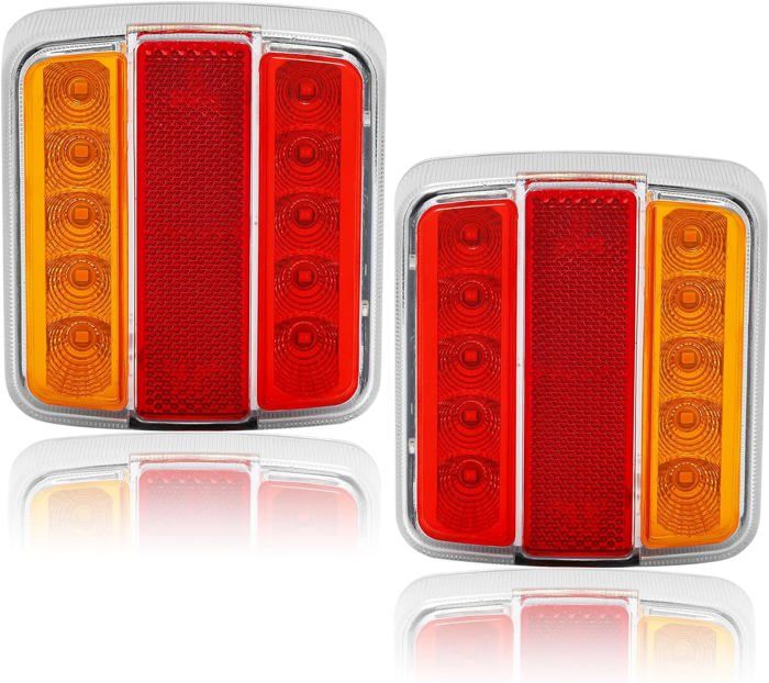 Feu Remorque LED K1 2x Feu Remorque Led 12V 5Fonctions Etanche ECE R10 ...