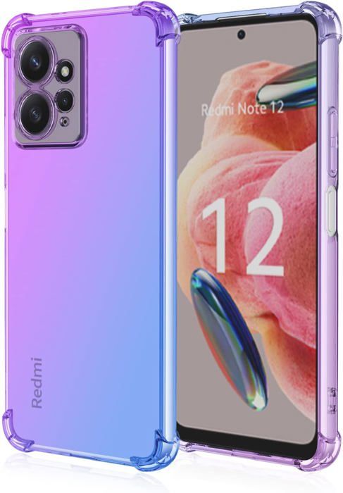 Coque pour Xiaomi Redmi Note 12 4G, étui en Silicone TPU, Renfort aux 4 ...