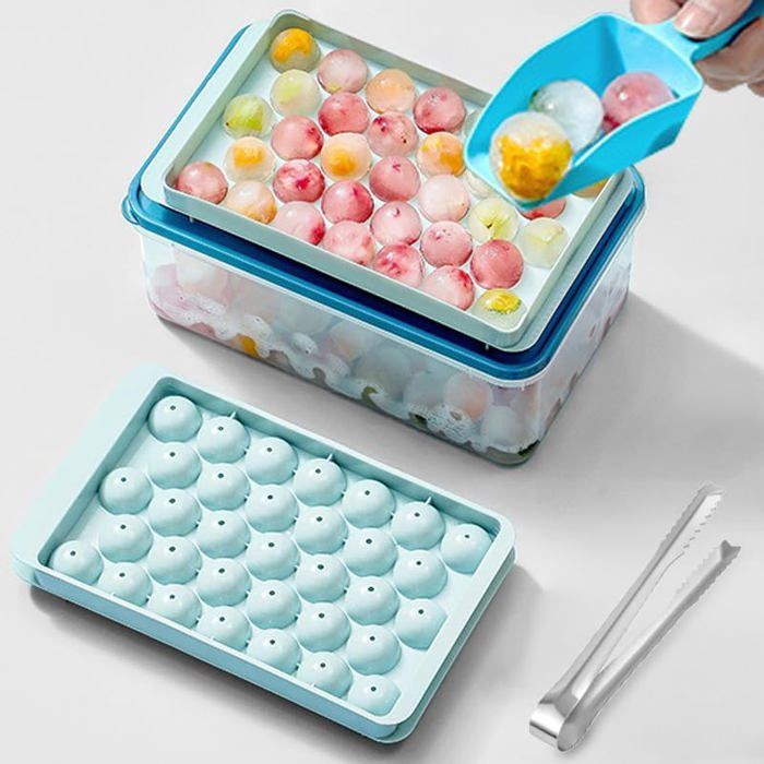 Lot de 66 mini bacs à glaçons ronds pour congélateur, glace, café ...