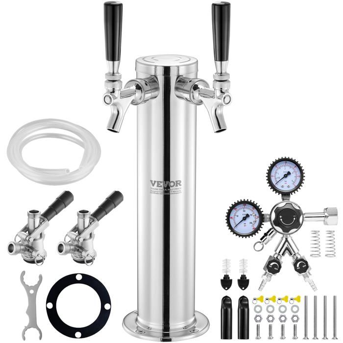 VEVOR Kit Colonne à Bière 2 Robinets, Distributeur de Bière Boisson en ...