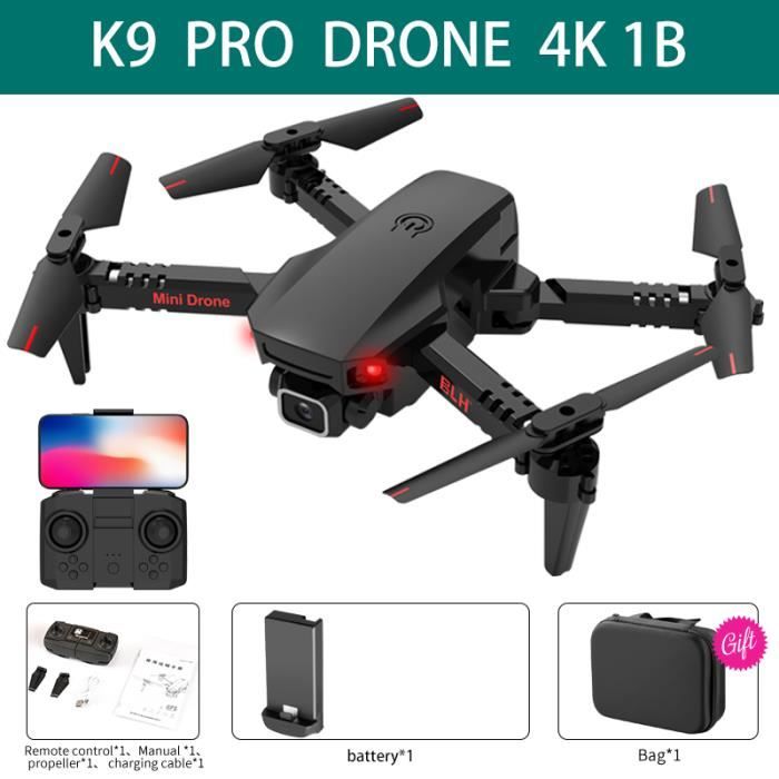 4K 1B - Mini Drone K9 Pro avec caméra Hd 4k, Quadcopte Rc professionnel ...