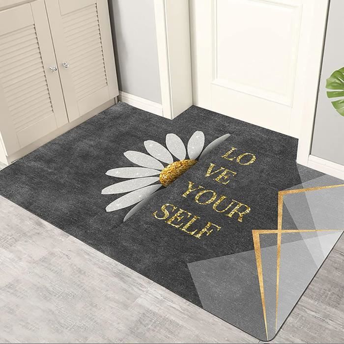 Paillasson Moderne Tapis De Sol Doux Super Absorbant Lavable En Machine ...