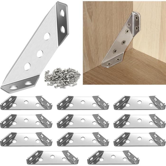 Équerre de Fixation - Inox - Triangulaire - Lot de 12 - Résistante à la ...