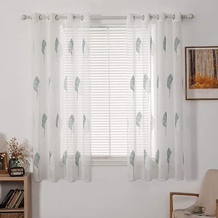 Rideaux Voilages Deux Couleurs Arbre Broderie Décor à La Maison Rideaux ...