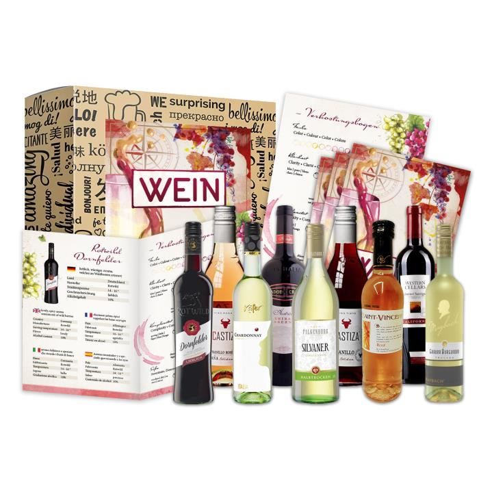 Coffret cadeau vin (9 x 0,25l) | Coffret spécial vin idée cadeau ...