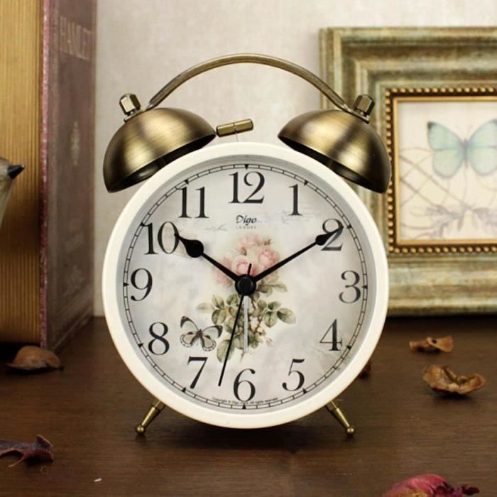 1 Pc Twin Bell Réveil Avec Rétro-Éclairage Réveils Forts Réveil Rétro ...