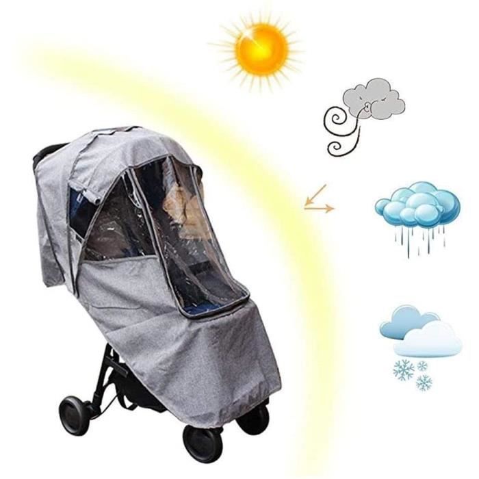 Habillage Pluie Vent Universelle Pour Poussette Couverture de ...