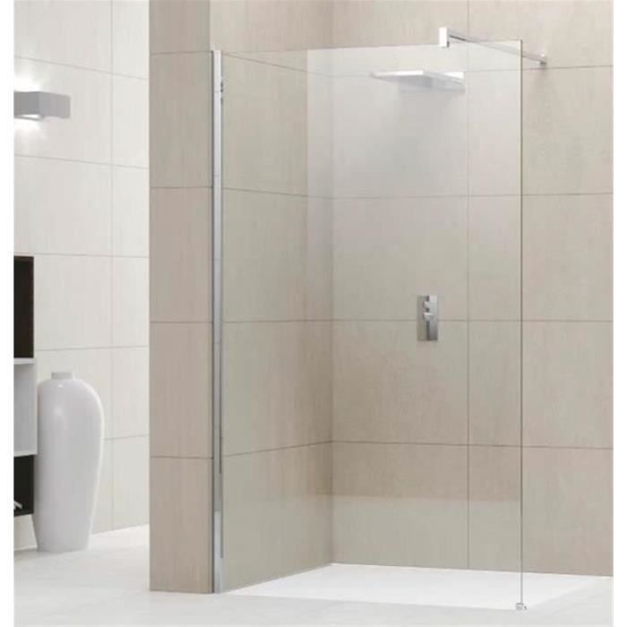 Paroi fixe pour douche à l'italienne DOMAO 200 - Réglable de 97 à 98,5 ...