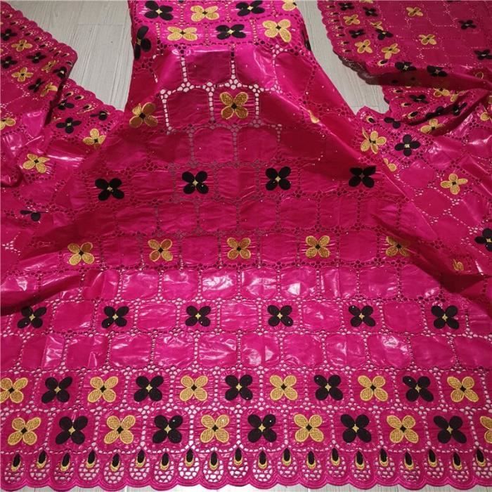 Tissus,Bazin Riche africain avec broderies, tissu brodé, 4,5 m, pour ...
