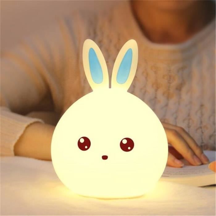 Veilleuse Led en Silicone avec capteur tactile, 7 couleurs, luminaire ...