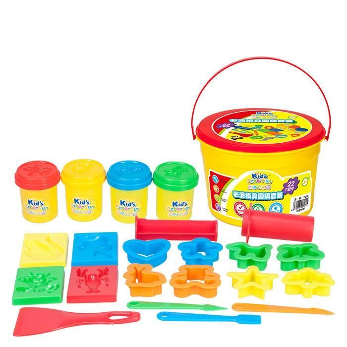 BRO® Jeu De Pâte À Modeler, 4 tasses de pâtes + 17pcs moules, jouet ...