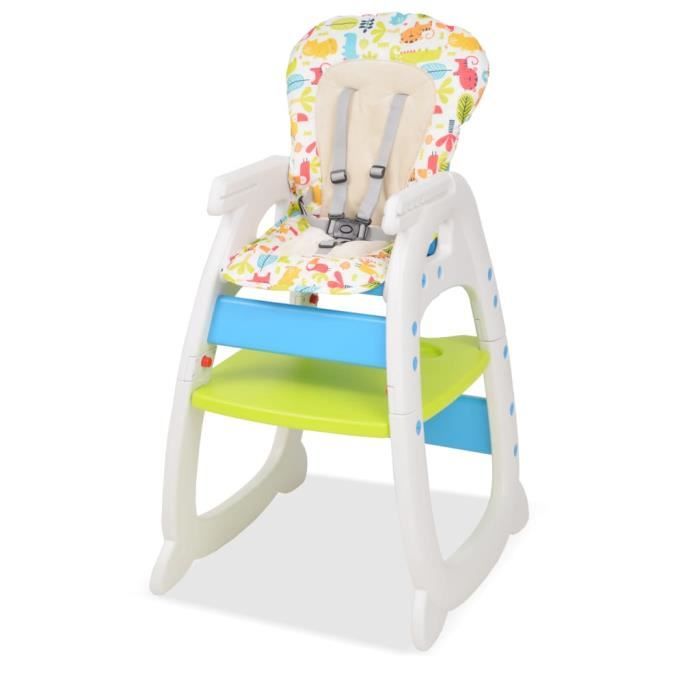 Chaise haute convertible 3-en-1 avec table Bleu et vert ...
