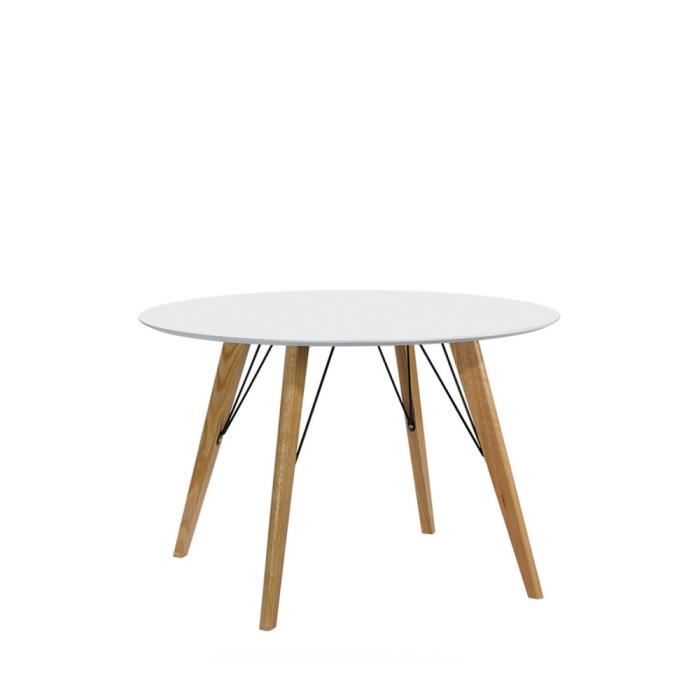 Table à manger laquée ronde ø100 Cirkel - Couleur - Blanc - Cdiscount ...