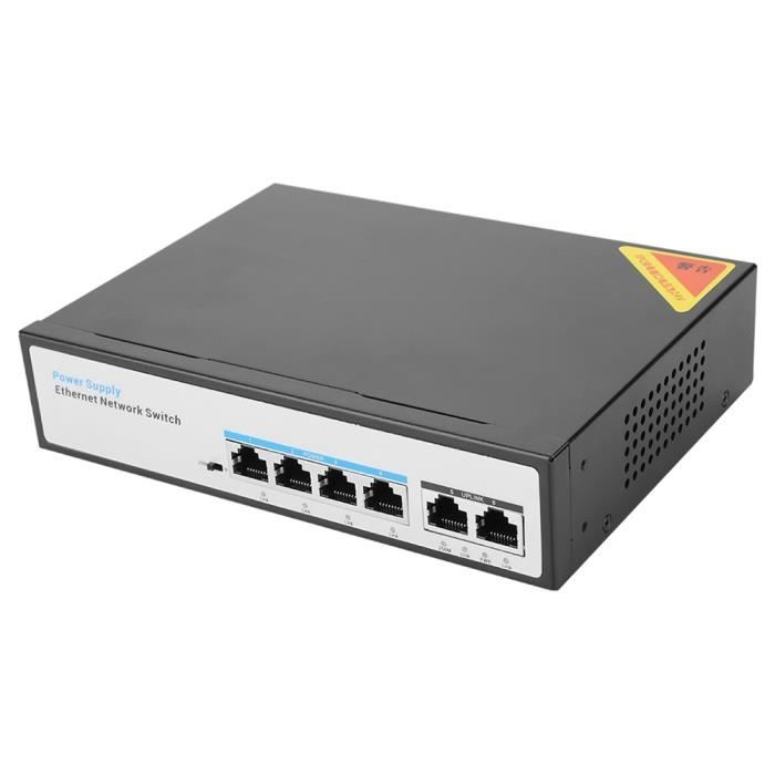 EJ.life Switch POE 6 ports, alimentation intégrée 24V, installation ...