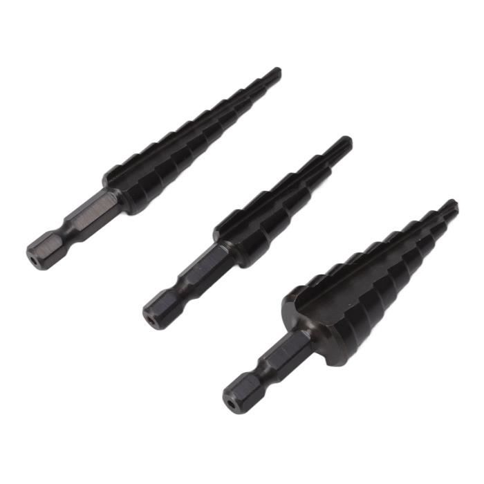 EJ.life Jeu de forets étagés en acier rapide 3 pièces foret étagé en ...