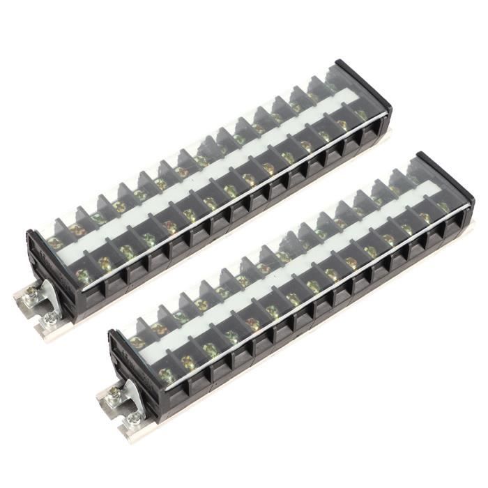 EJ.life bornier de rail DIN 2 pièces bornier à vis double rangées 660V ...