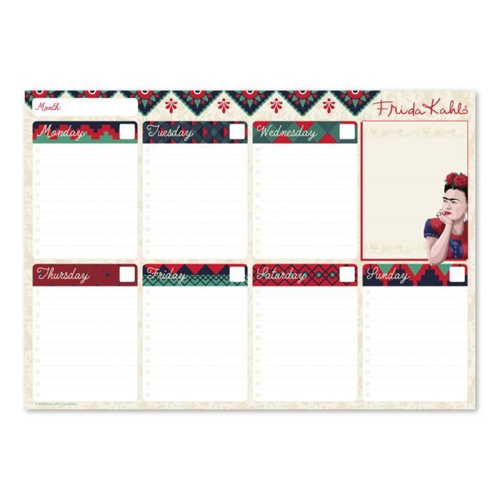 Bloc-Notes Semainier A4 Frida Kahlo Surrealisme Collection - Cdiscount ...