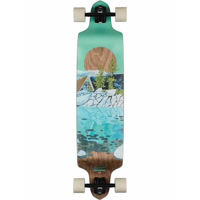 Longboard - GLOBE - Bannerstone Lodge 41 - Bleu - Bois - 4 roues ...