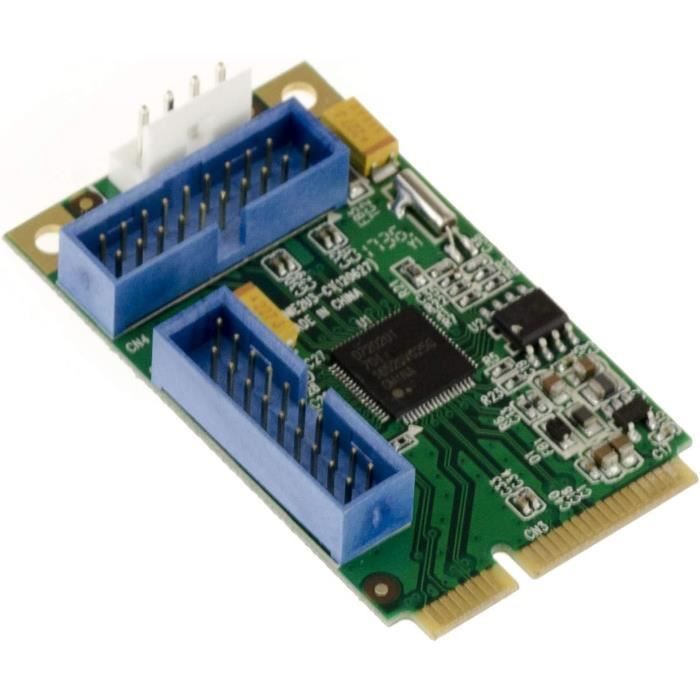 Carte d'extension - KALEA-INFORMATIQUE - mPCIe Mini PCI Express - 4 ...