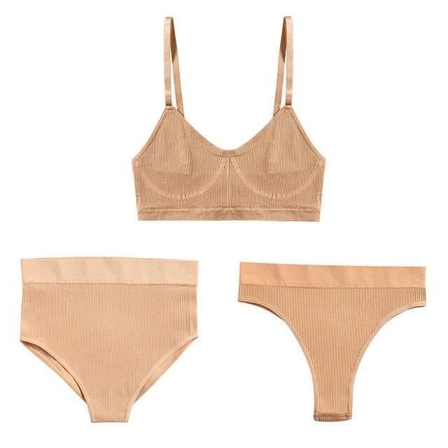 Ensemble Sexy de sport pour femmes Lingerie Push Up string soutien ...