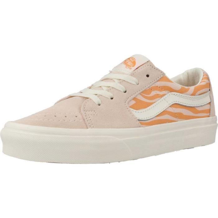 Basket - VANS - 140870 - Orange - Cuir - Semelle Gomme - Construction ...