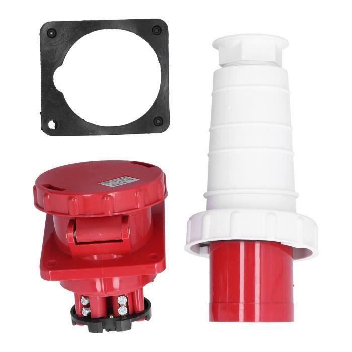 Tbest Industrial Plug Socket 5 Pin 3 Phase Power Connector 380‑415V 63A ...