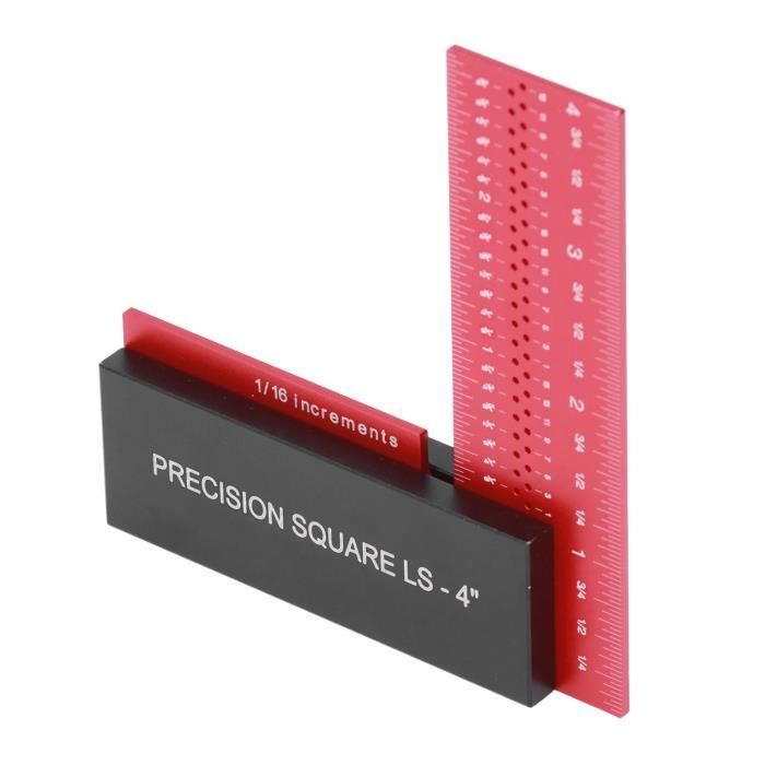 SALUTUYA Règle de mesure Règle de Travail du Bois 4 po Équerre de ...