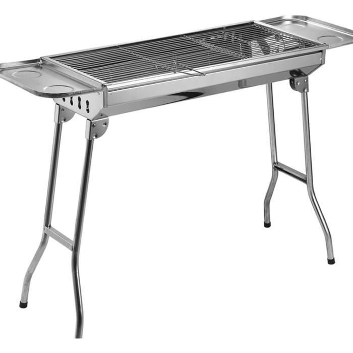 Barbecue à Charbon de Bois Inox Taille Grande BBQ Pliable Barbecue ...