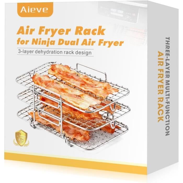 Support De Friteuse À Air Pour Friteuse À Air Ninja Dual Air Fryer En Acier Inoxydable 304 Multi ...