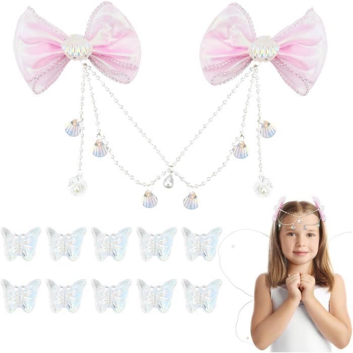 Ensemble De Pinces À Cheveux Papillon : Chaîne À Cheveux Avec Nœud Et ...