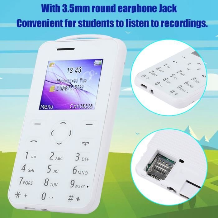 Téléphone portable - VBESTLIFE - A5 - 1,77'' - 0,3MP - Fonction MP3 ...
