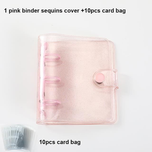 CARNET DE NOTES,Bling Pink--ensemble de 3 anneaux de reliure macaron ...