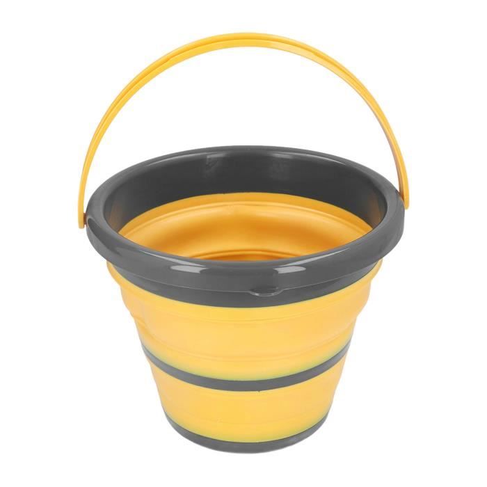 Zerone Seau pliable pliable Seau en plastique pliable poignée portable ...