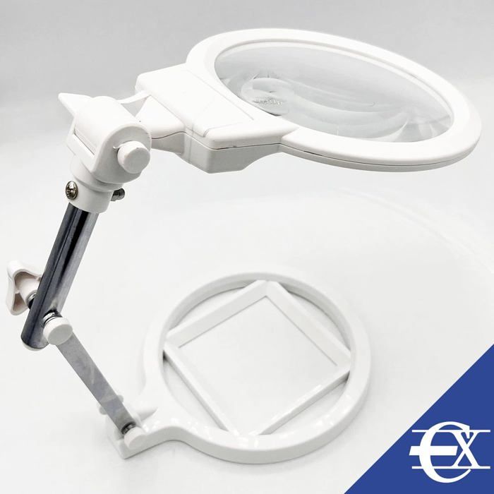 Lampe Loupe | Loupe sur Pied avec Éclairage LED | Loupe de Bureau 2X et ...